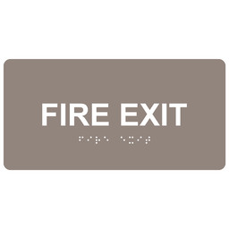Fire/Emergency - Braille Fire Exit Signs