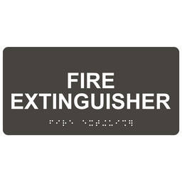 Fire/Emergency - Braille & Engraved Fire Extinguisher Signs and Labels