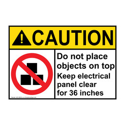 Electrical Panel Signs - Panelboard Clearance - Panel Safety