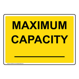 Industrial Notices - Maximum Load Capacity Signs and Labels