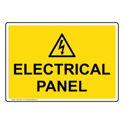 Electrical Panel Signs - Panelboard Clearance - Panel Safety