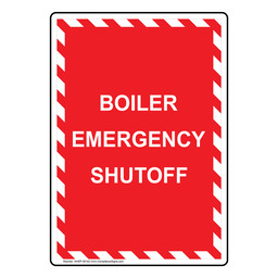 Emergency Shutoff Signs - Fuel - Valves - Electric - Shutdown