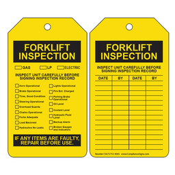 Safety Inspection Tags For Monthly Inspection - Equipment - Machinery
