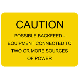 NEC Signs for Alternative Energy - Disconnect - Backfeed