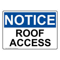 Fire/Emergency - Roof Access Signs and Labels