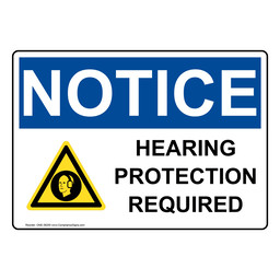 Ear PPE Safety Signs - OSHA Signs - Ear Plugs - Hearing Warnings
