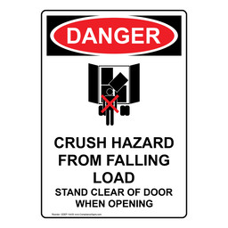 Industrial Notices - Crush Hazard Signs and Labels