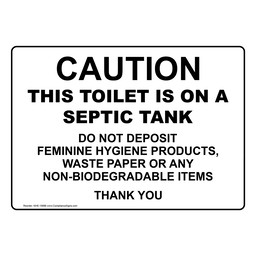 Feminine Products Bathroom Signs - Rules To Protect Plumbing
