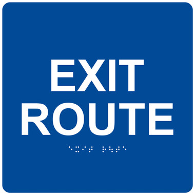 exit in blue