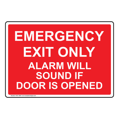 emergency exit door width
