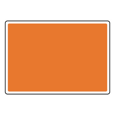 orange rectangle sign