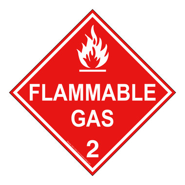 flammable gas label