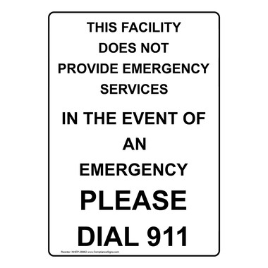 Facility Emergency Contact Signs