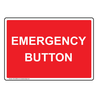 emergency stop button sign