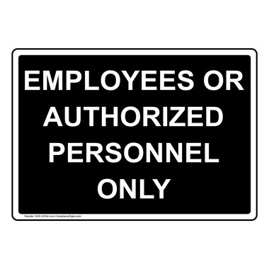 Authorized Personnel Only Sign Printable Free