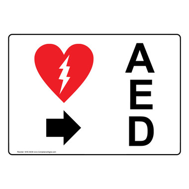 aed symbol text