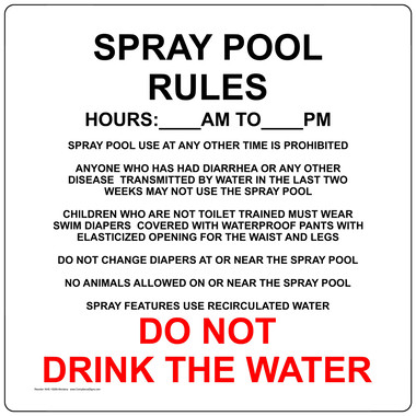 custom pool rules sign