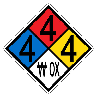 Nfpa 704 Diamond W Symbol