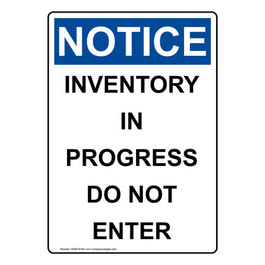 Inventory In Progress Sign