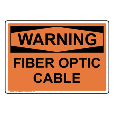 Fiber Optic Cable Warning Fibre Optic Cable Below Warning Tape