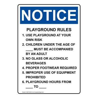 playground rules don't