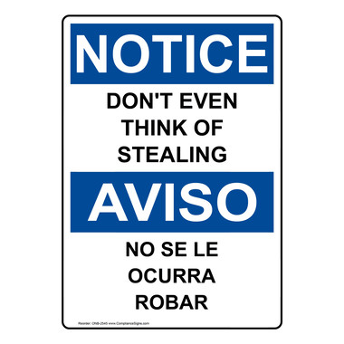 no stealing poster