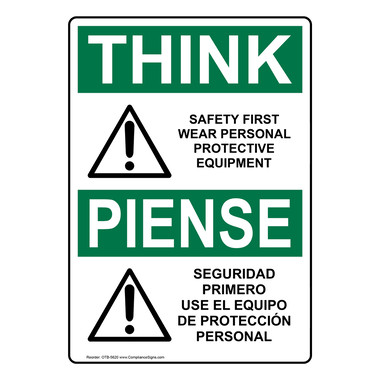 Safety First Sign In Spanish