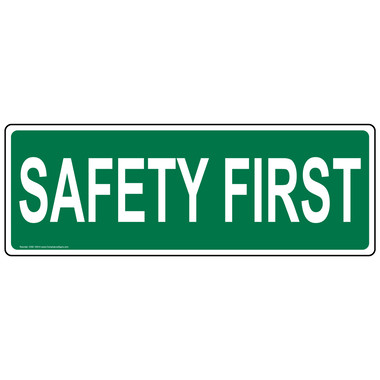 safety first logo white