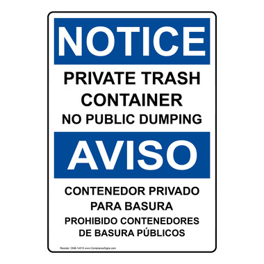 no dumping in spanish