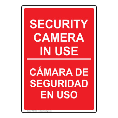 Security Camera Sign Spanish