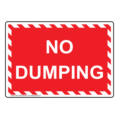 what does no dumping mean