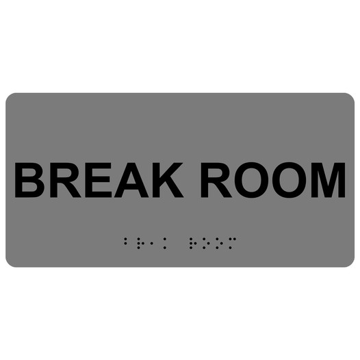 ADA Break Room Braille Sign RSME-266_BLKonGray