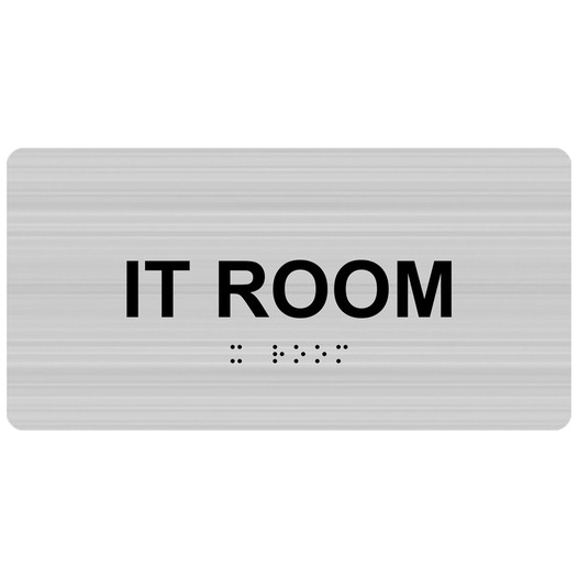 ADA It Room (Braille = It Room) Sign RSME-379_BLKonBRSLVR