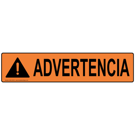 Warning Sign - Warning Spanish Label - ANSI - Industrial Notices