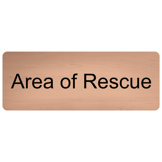 Area of Rescue Engraved Sign EGRE-258-BLKonCSHW Restrooms