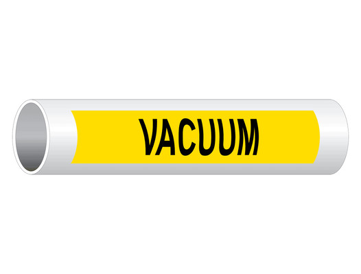 ASME A13.1 Vacuum Pipe Label PIPE-24360-BLKonYLW