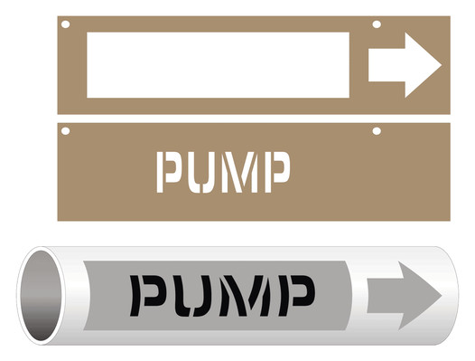 ASME A13.1 Pump Pipe Marking Stencil PIPE-24035-STENCIL