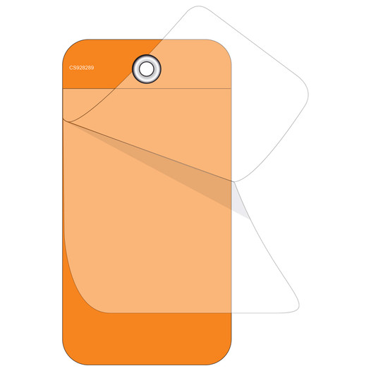 Everclear Flap Tag - Blank Orange - Safety Tag - CS928289