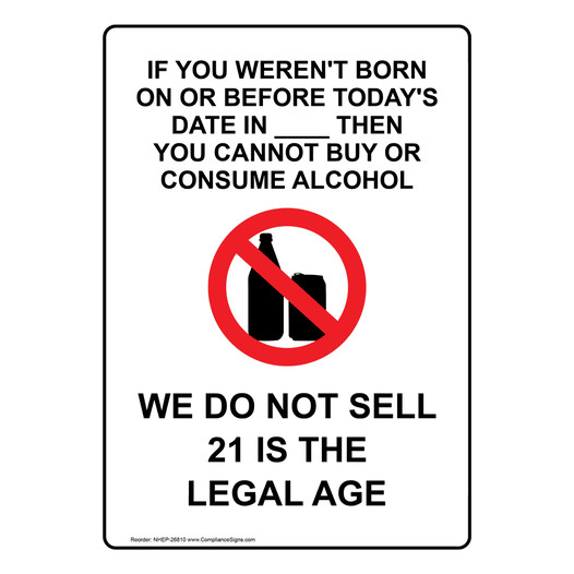 Vertical Sign - Custom - If You Weren't Born On