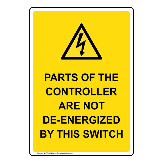 Vertical Sign - Shock Hazard - Parts Of The Controller