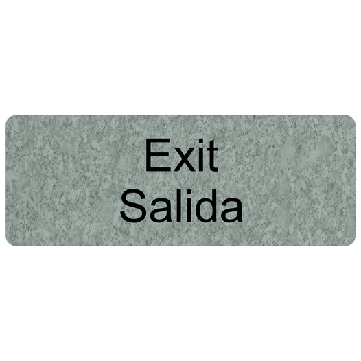 Exit Salida Bilingual Engraved Sign EGRB-335-BLKonPLMRBL Enter / Exit