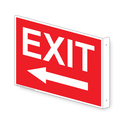 Exit With Outward Arrow Sign NHE-6755Proj Enter / Exit