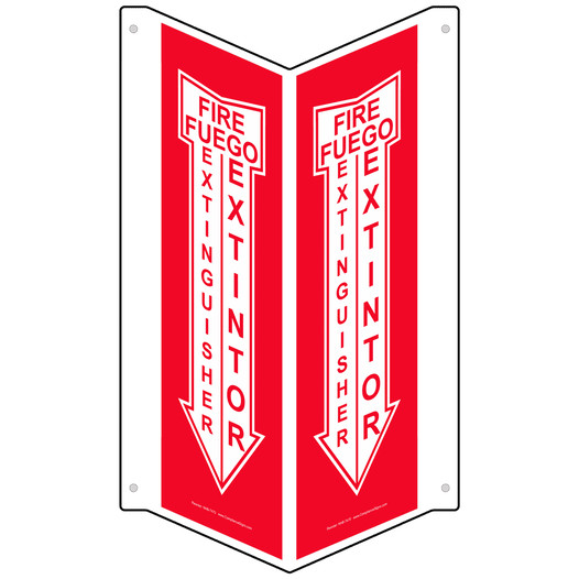 Fire Extinguisher Bilingual Sign NHB-7470Tri Fire Safety / Equipment