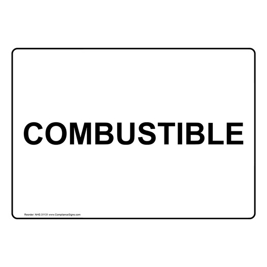 Hazmat Combustible Sign - Combustible