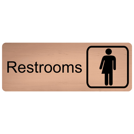 Restrooms Sign EGRE-25521-SYM-BLKonCSHW Gender Neutral