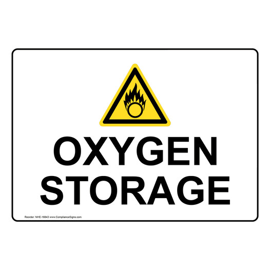 Hazmat Hazardous Gas / Gas Lines Sign - Oxygen Storage