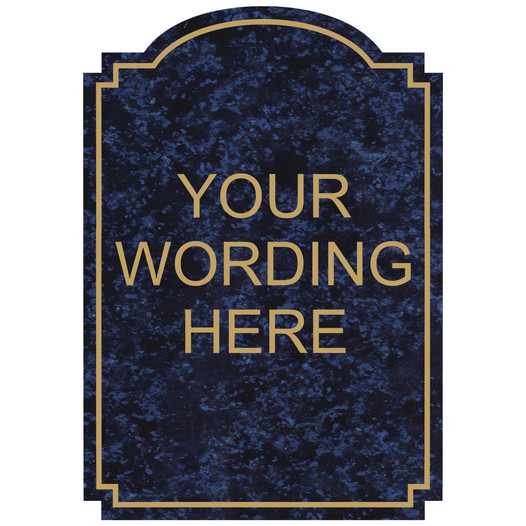 Custom Engraved Sign EGRE-CUSTOM-M8_Gold_on_CelestialBlue