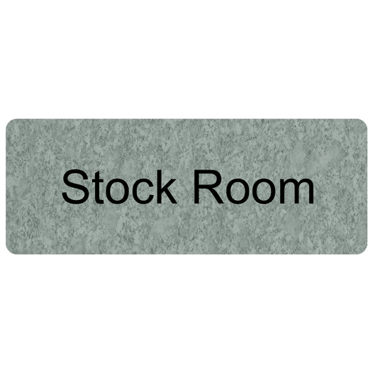 Stock Room Engraved Sign EGRE-580-BLKonPLMRBL Wayfinding Room Name