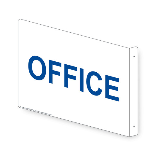 Office Blue on White Sign NHE-13902Proj-BLUonWHT Wayfinding