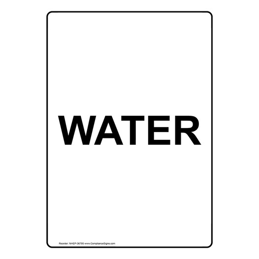 Vertical Sign - Water - Water